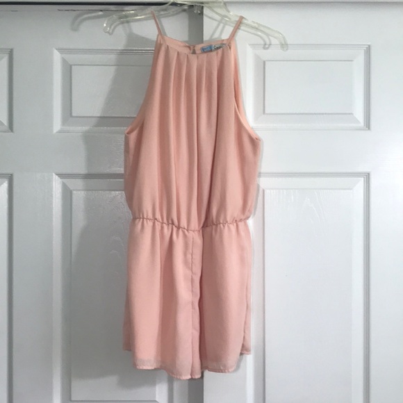 Cecico | Pants & Jumpsuits | Cecico Pink Open Back Romper S | Poshmark
